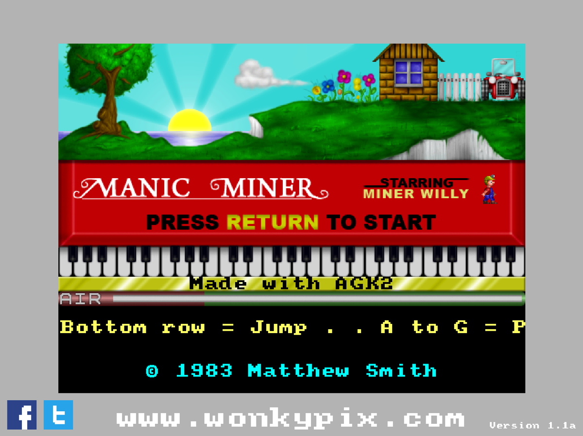 Manic Miner – Reloaded and Updated – www.muckypaws.com